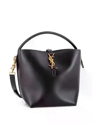Saint Laurent Le 37 Leather Mini Bucket Bag