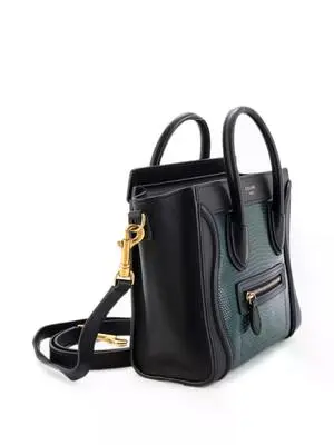 Celine Luggage Bag Lizard And Leather Nano Tote Bag