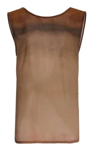 ANEMOS Open-back Reversible Tie Tank Top - Brown