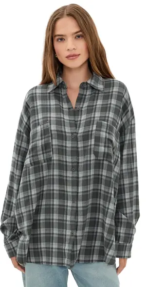 Lioness Clarity Shirt - Slate Plaid