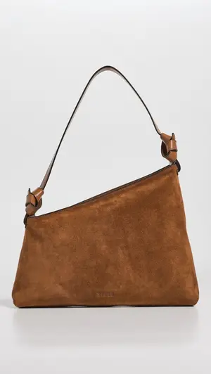 Staud Dani Shoulder Bag In Suede - Tabac