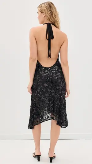 GUIZIO Gisele Sequin Lace Dress