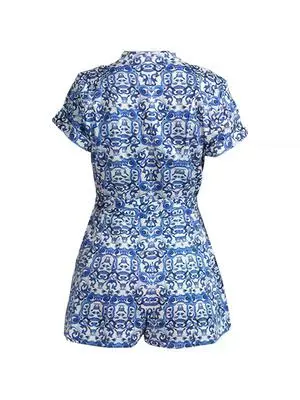 Alice + Olivia Graphic Print Playsuit