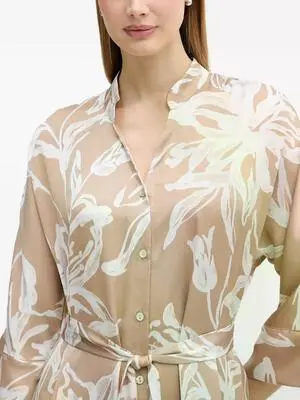 Joseph Ribkoff Floral Print Belted Midi Dress