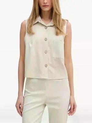 Joseph Ribkoff Sleeveless Button-up Top
