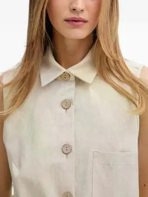 Joseph Ribkoff Sleeveless Button-up Top