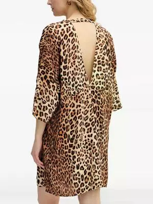 Lola Casademunt Leopard Print Sequin Mini Dress