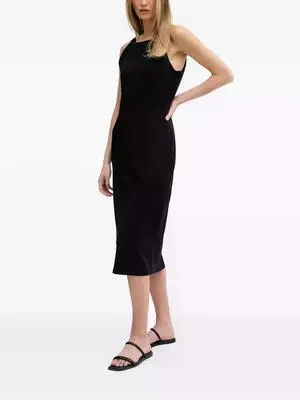 Dkny Logo-strap Sleeveless Midi Dress