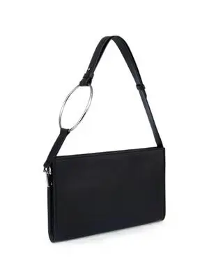 DONDUP Ring Detail Leather Clutch Bag