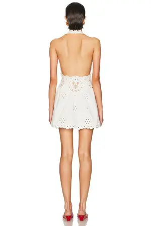 Retrofete Beranice Eyelet Halterneck Dress