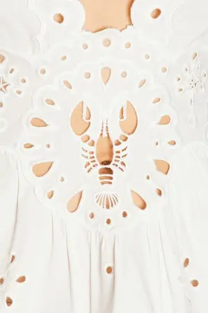 Retrofete Beranice Eyelet Halterneck Dress