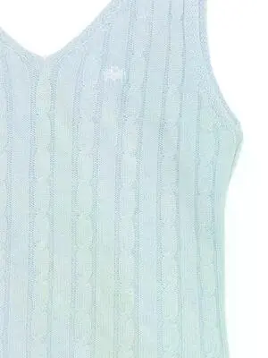 MVP WARDROBE V-neck Cable Knit Top