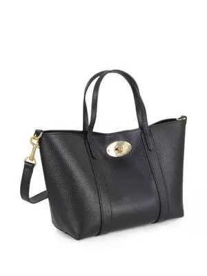 Mulberry Mini Bayswater Grained Leather Tote Bag - Black