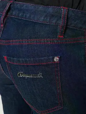 Dsquared2 Skinny Cropped Jeans With Silver-tone Stud Detailing