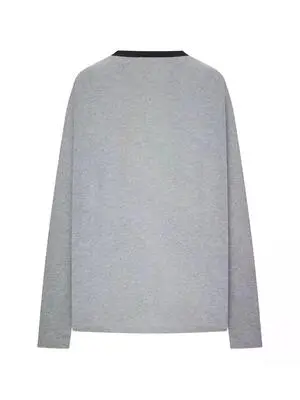 Miu Miu Long-sleeve Sweatshirt With Embroidered Logo