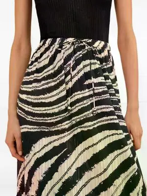 Ulla Johnson Shibori-print Midi Skirt - Black