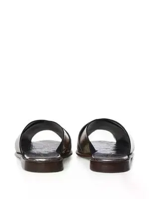 GIULIANO GALIANO Crinkled Effect Crossover Strap Sandals