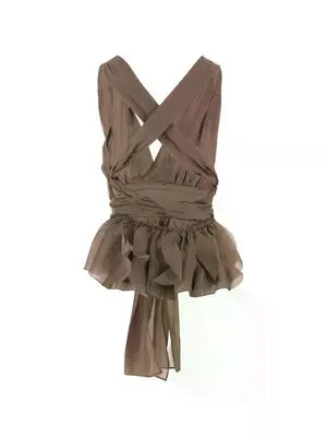 THE GARMENT Bow-detail Peplum Top