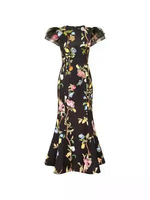 LEO LIN Sofia Floral-print Puff-sleeve Maxi Dress