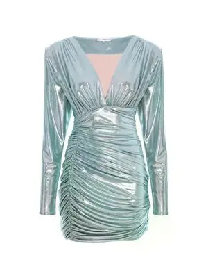 CUANNA Odina Metallic-effect Mini Dress - Blue