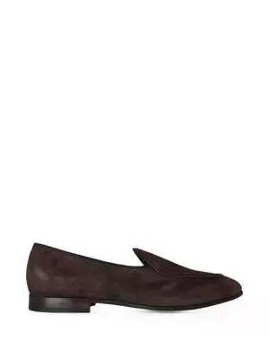 Eleventy Almond Toe Suede Loafers