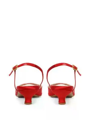 GINISSIMA Vicky Peep-toe Slingback Sandals - Red