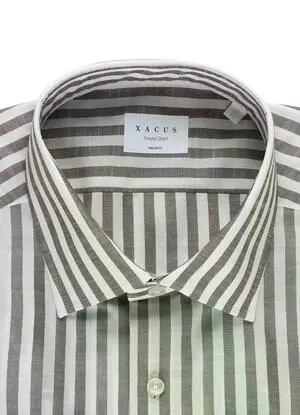 XACUS Travel Striped Shirt - Brown