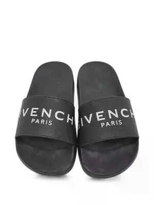 Givenchy Logo Print Open Toe Pool Slides