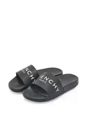Givenchy Logo Print Open Toe Pool Slides