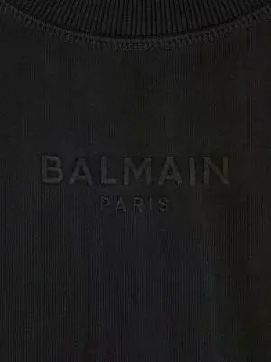 Balmain Logo Embroidered Cotton Sweatshirt