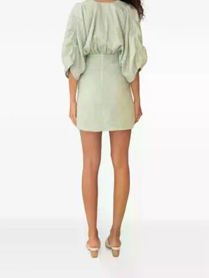 Azulu Abella Shell-embellished Mini Dress
