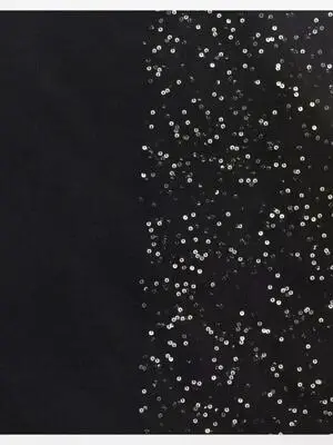 Faliero Sarti Sequin-embellished Fringed Scarf - Black