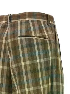 Auralee Check-pattern Wide-leg Trousers
