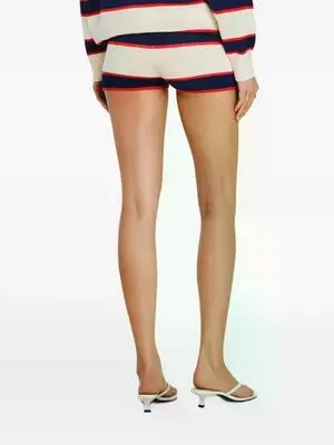 SEROYA Striped Knit Shorts - Neutrals
