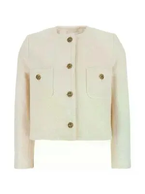 Ba&sh Textured Button-up Jacket