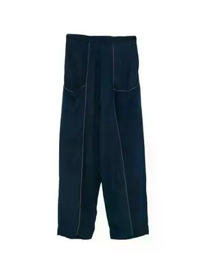 OSKLEN Drawstring Trousers With Zip Fastening And Pleated Details