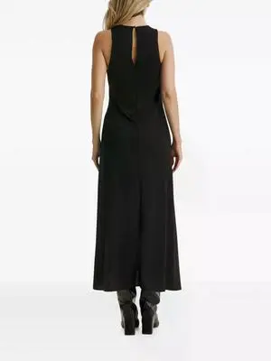 CUANNA Sleeveless Ruched Asymmetrical Hem Dress