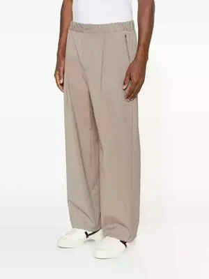 Herno Pleated Trousers With Elasticated Waist - Neutrals