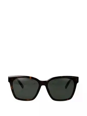 Saint Laurent Tortoiseshell Effect Square Frame Sunglasses - Brown