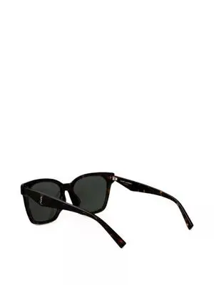 Saint Laurent Tortoiseshell Effect Square Frame Sunglasses