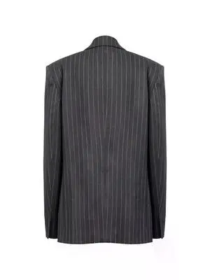 DONDUP Pinstripe Peak Lapel Jacket