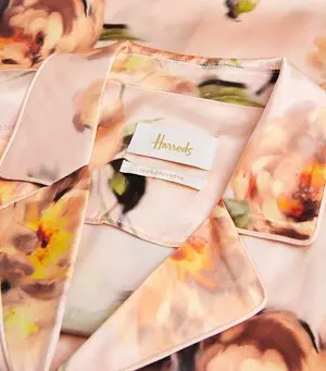 Harrods Silk Midnight Rose Pyjama Set