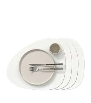 LIND DNA Large Curve Corduroy Placemat - White