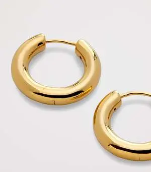 Monica Vinader Small Vermeil Essential Hoop Earrings