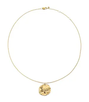 Monica Vinader Vermeil Zodiac Capricorn Necklace - Gold