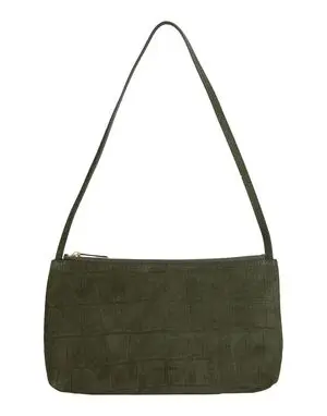 MANSUR GAVRIEL Suede Baguette Handbag - Dark Green