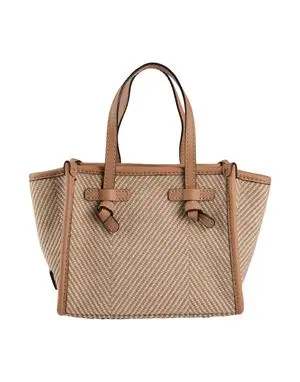GIANNI CHIARINI Small Tweed And Leather Tote Bag - Beige