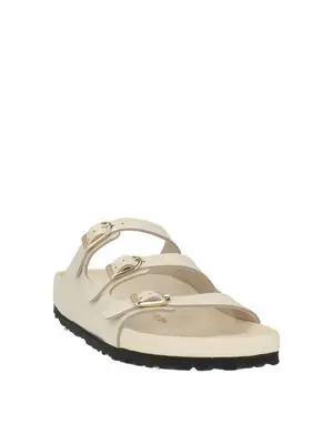 BIRKENSTOCK Sandals Ivory Size Leather