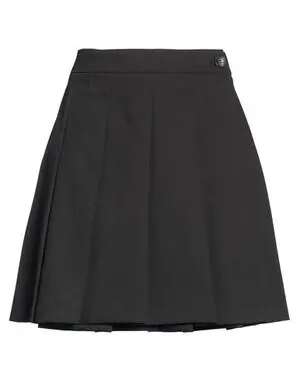 KAOS Mini Skirt Chocolate Size Polyester, Tencel, Elastane - Black