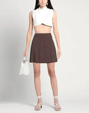 KAOS Chocolate Pleated Mini Skirt